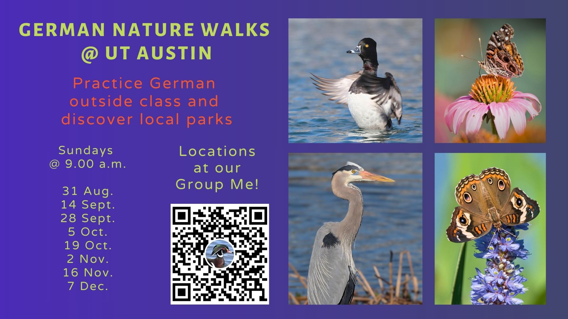 German Nature Walk Dates Announced
