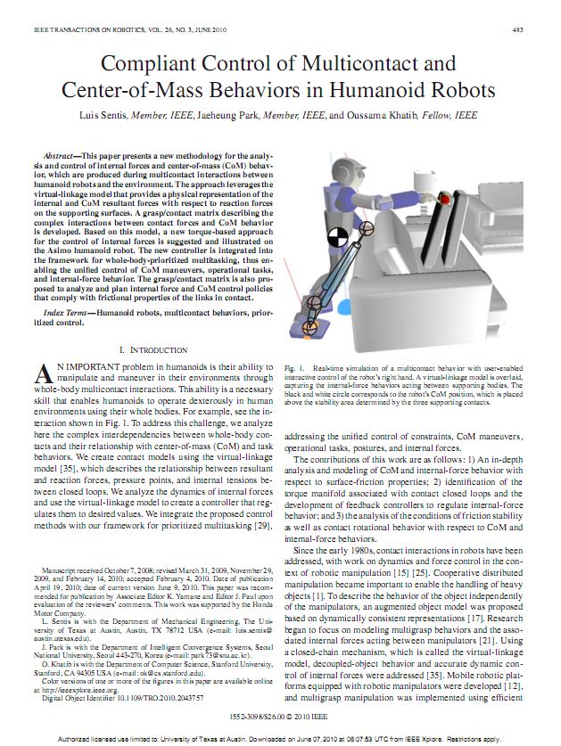 Spotlight on the multi-contact/grasp matrix for the control of ...