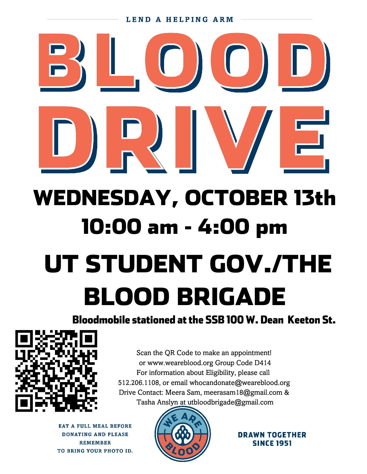 UT Student Gov Blood Drive | THE LAH HERALD