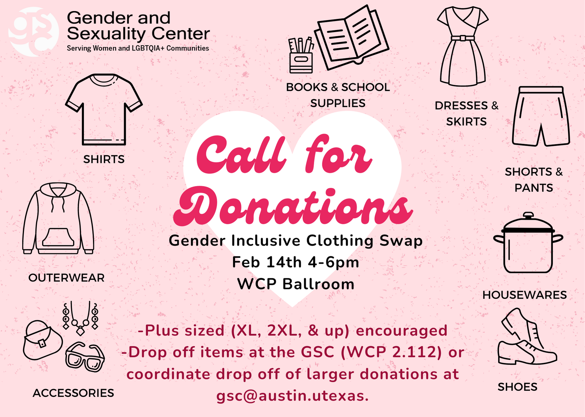 Gender Inclusive Clothing and Stuff Swap: Valentine’s Edition