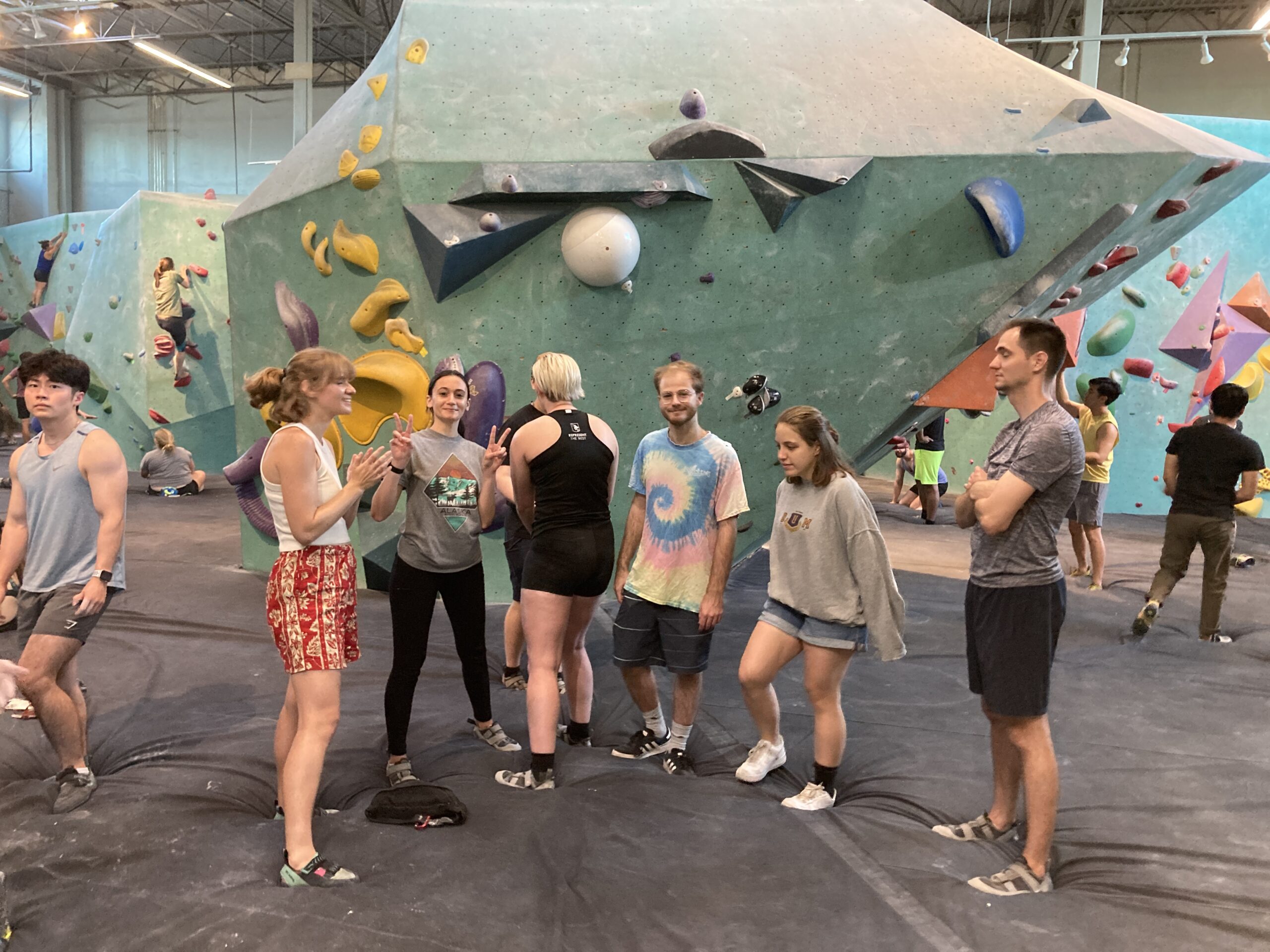 Climbing at Austin Bouldering Project