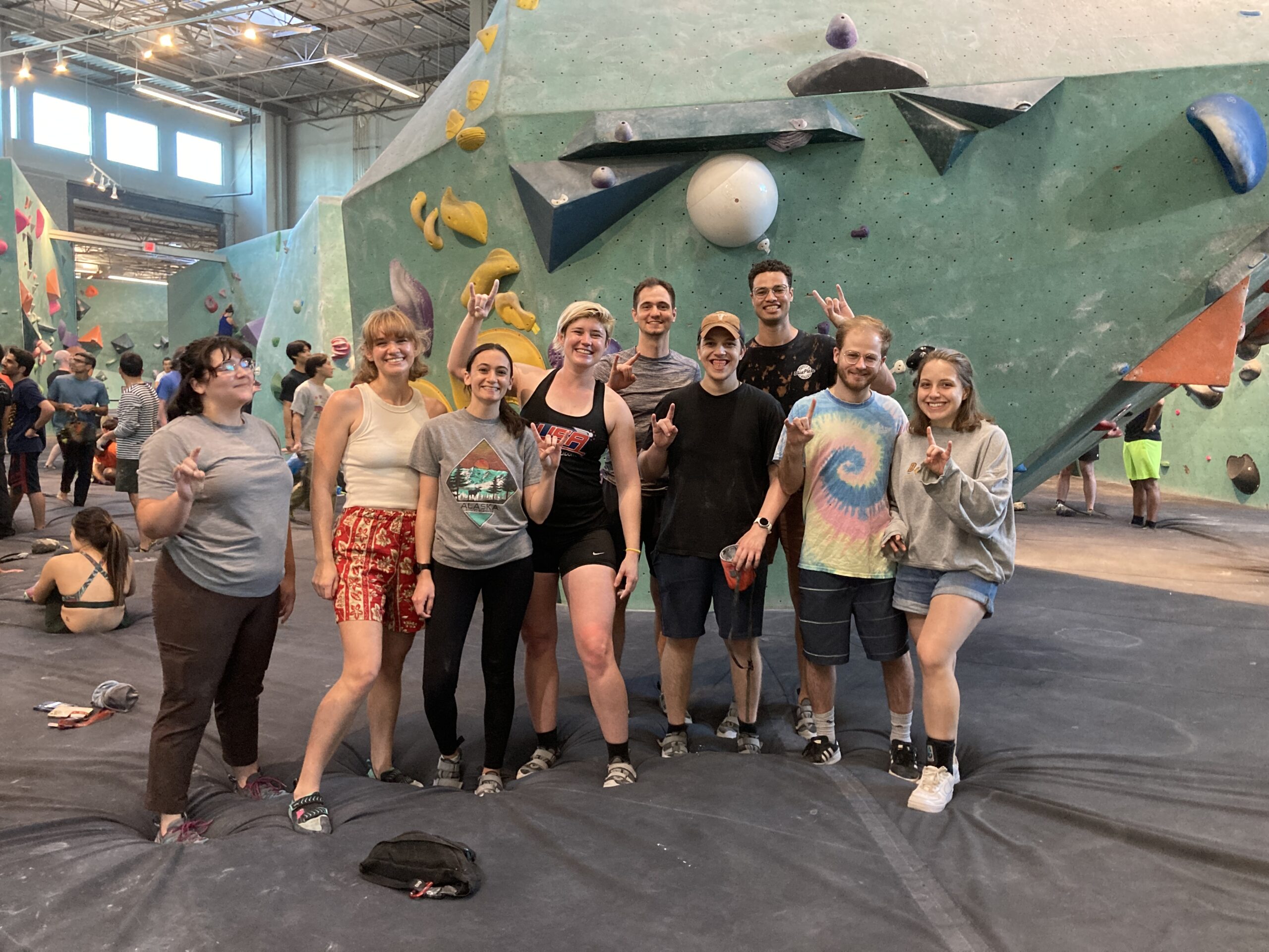 Climbing at Austin Bouldering Project