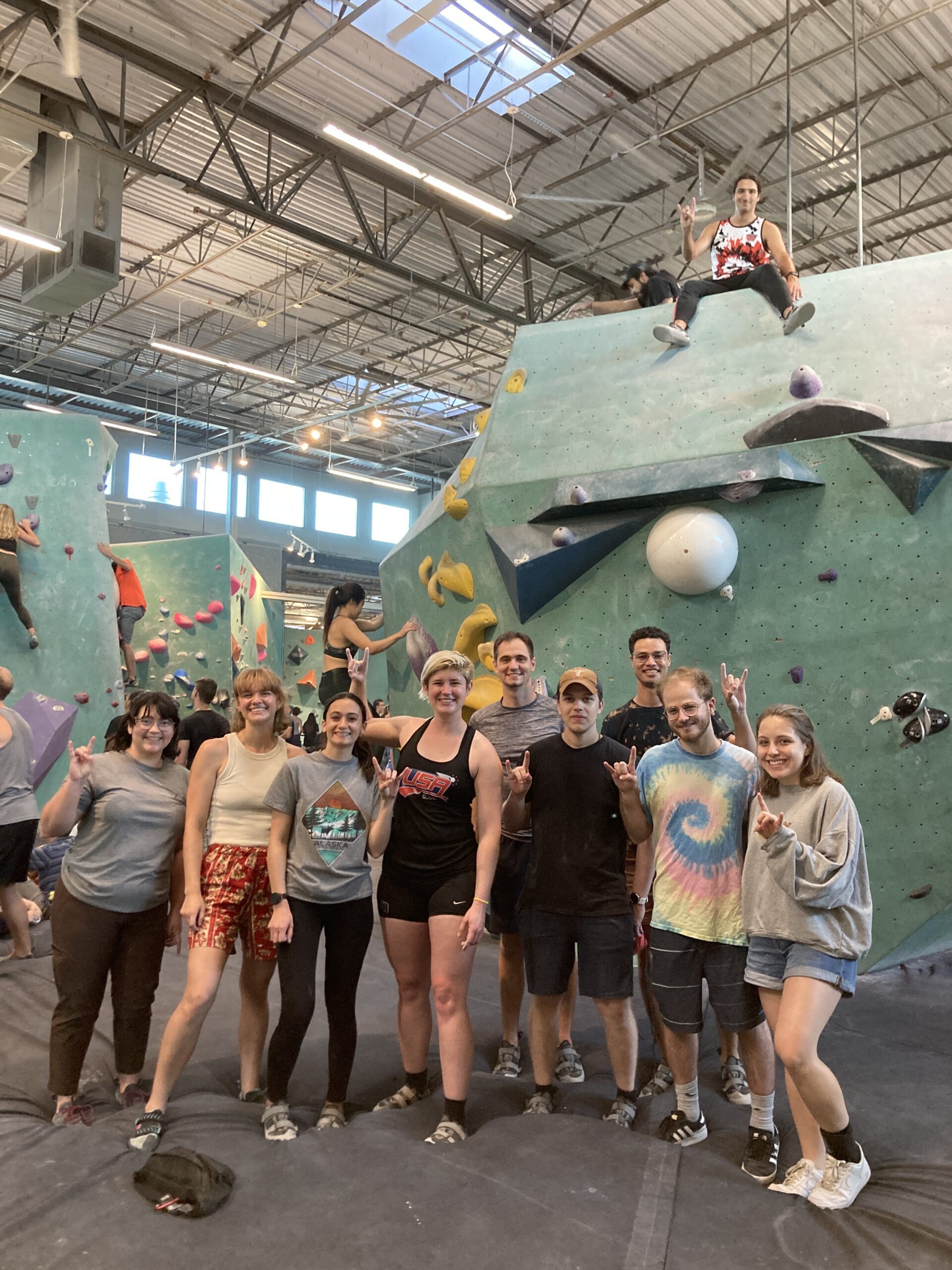 Climbing at Austin Bouldering Project