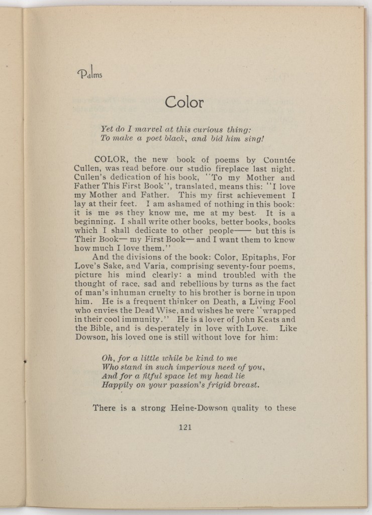 “Countée Cullen. Twenty-two. Watch him.”