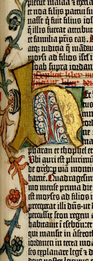 Hand decoration in the Ransom Center’s Gutenberg Bible