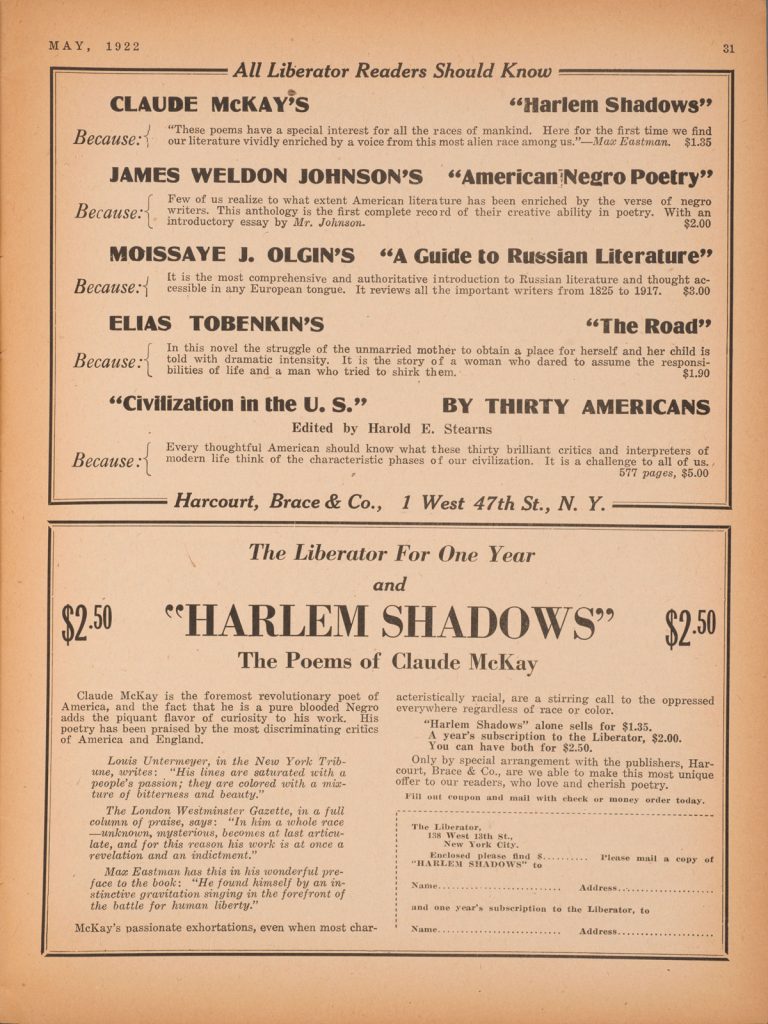 Claude McKay and “The White House”