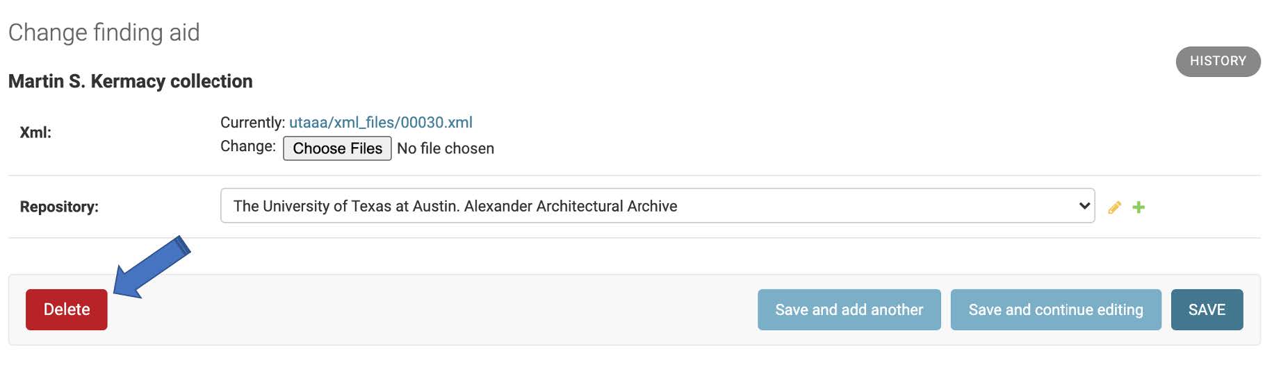 Finding Aids Management | TARO Today